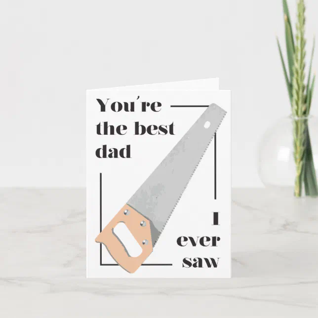 Dad Pun Birthday Father's Day Card - best dad | Zazzle