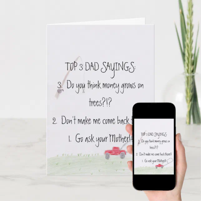 Dad Sayings...Father's Day Card | Zazzle