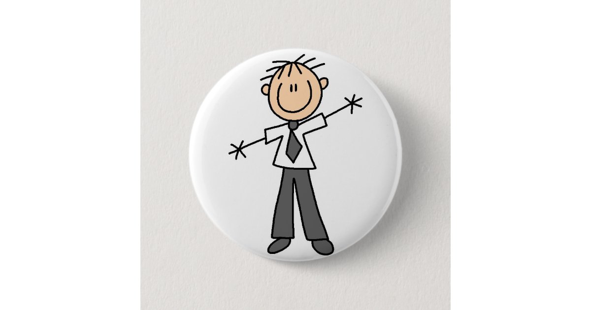 Dad Stick Figure Button | Zazzle