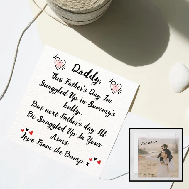 Dad-to-Be with Heartfelt Father's Day with Photo Invitation | Zazzle