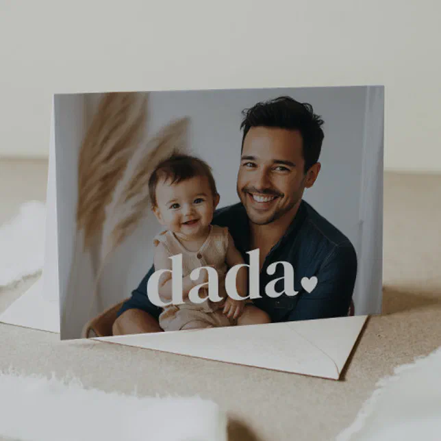 Dada Heart - First Father's Day Photo Card | Zazzle
