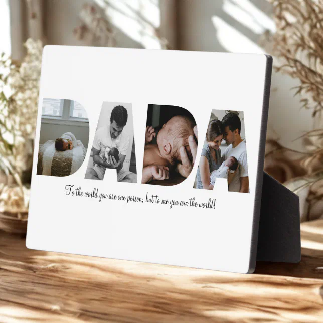 Dada Photo Collage Plaque for Father's day | Zazzle