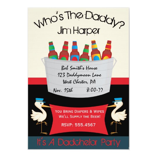 Dadchelor Diaper Keg Party Invitations | Zazzle.com