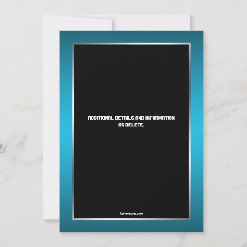 Dadchelor Party - Blue & Black Invitations | Zazzle