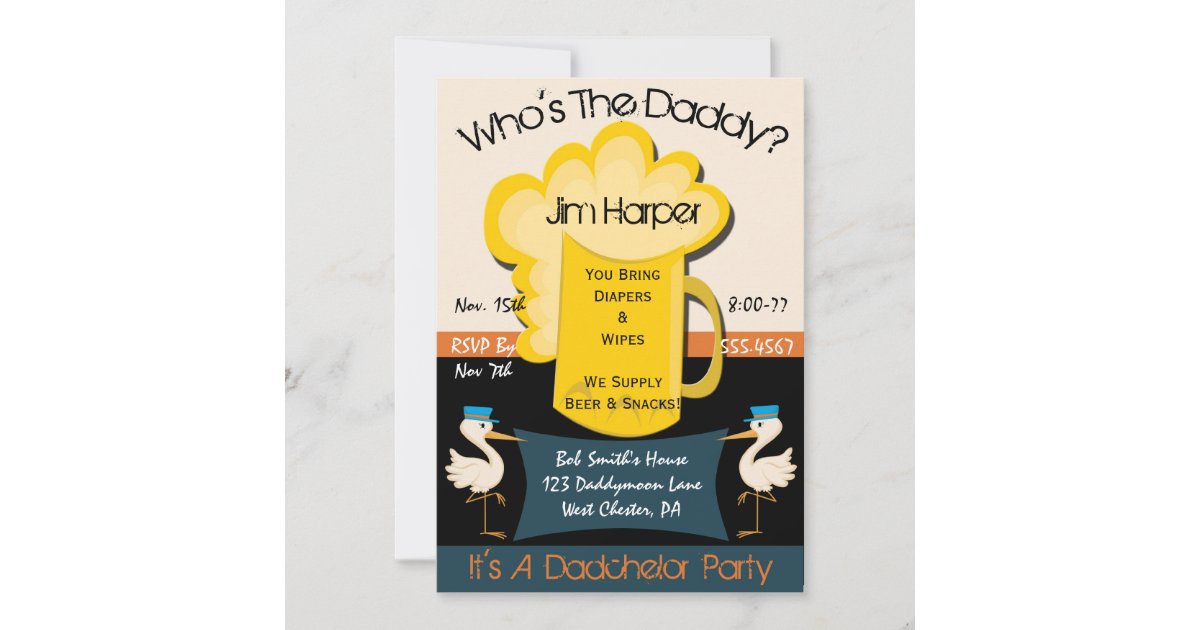 Dadchelor Party Invitations | Zazzle