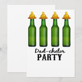 Daddy Baby Shower - Dadchelor Diaper Party Invites | Zazzle