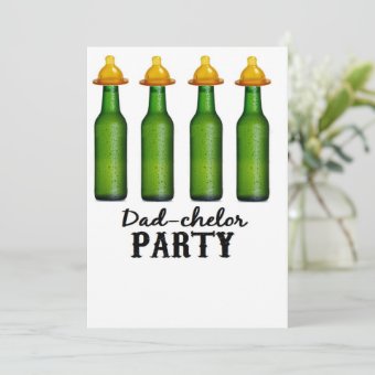 Daddy Baby Shower - Dadchelor Diaper Party Invites | Zazzle