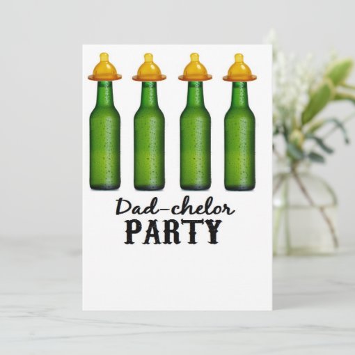 Daddy Baby Shower - Dadchelor Diaper Party Invites | Zazzle