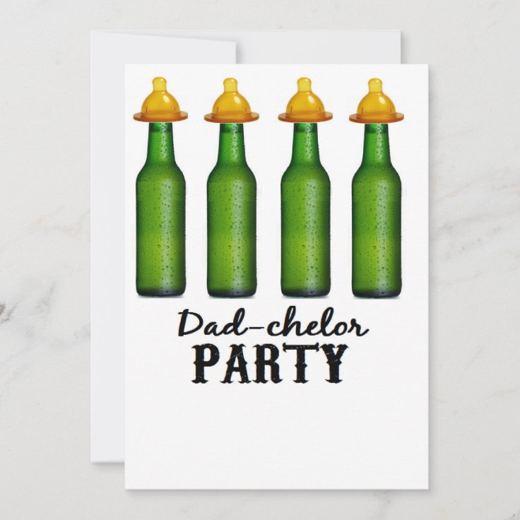 Daddy Baby Shower - Dadchelor Diaper Party Invites | Zazzle