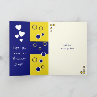 Daddy blue and yellow photo Birthday greeting Card | Zazzle