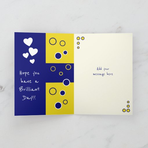 Daddy blue and yellow photo Birthday greeting Card | Zazzle