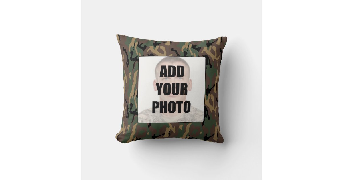Daddy Deployment Photo Pillow - Chip Camo | Zazzle