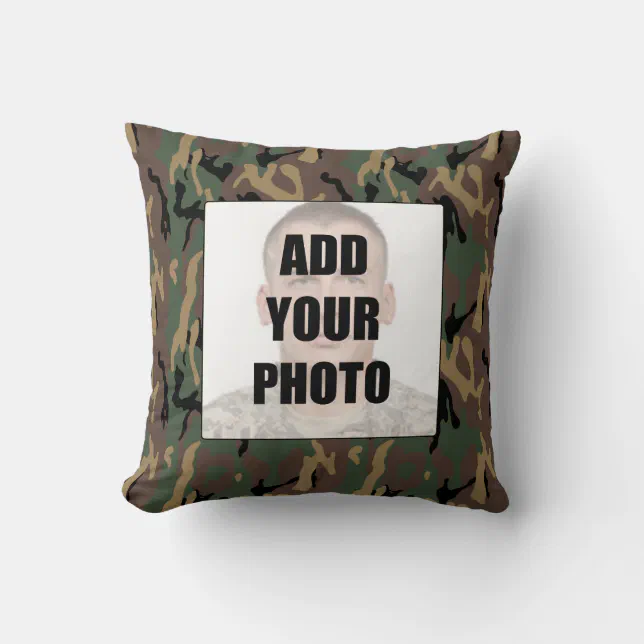 Daddy Deployment Photo Pillow - Chip Camo | Zazzle