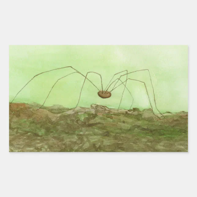 Daddy Long Legs Rectangular Sticker | Zazzle