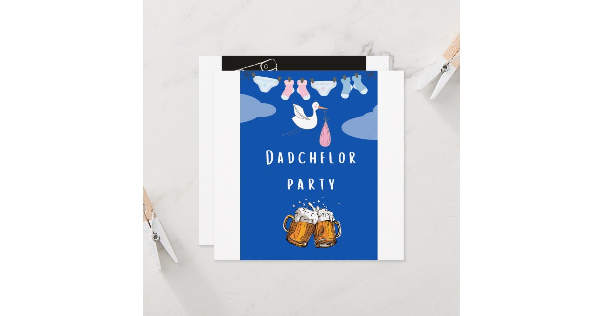 daddy shower diaper dadchelor , beer party invitation | Zazzle