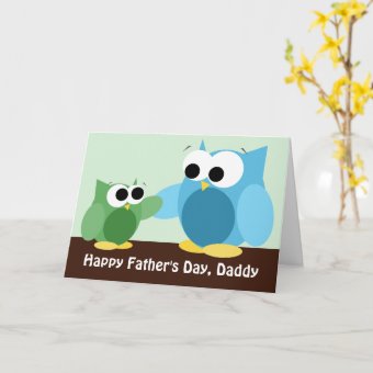 Daddy & Son Owls - Father's Day Card | Zazzle