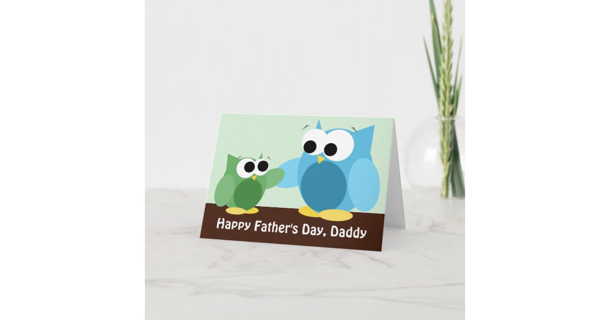 Daddy & Son Owls - Father's Day Card | Zazzle