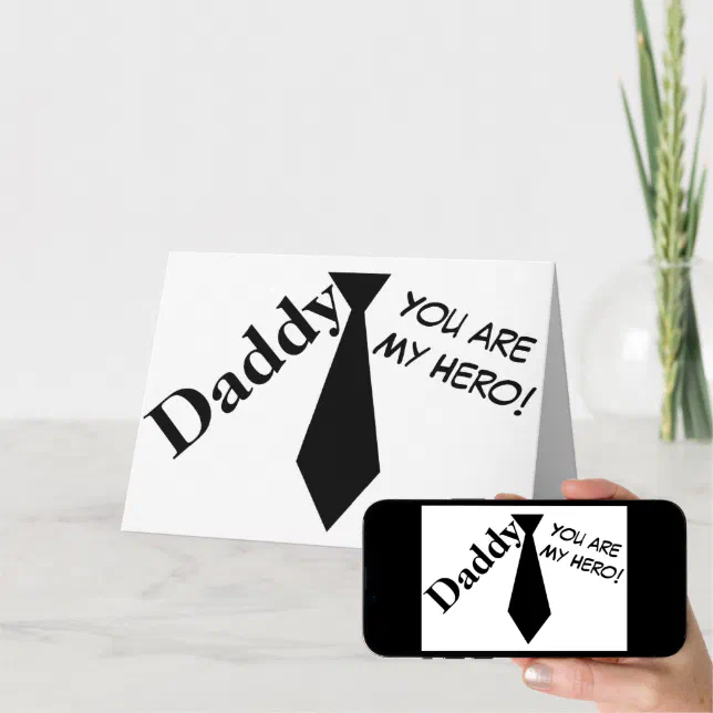 Daddy You are My Hero Father's Day Card | Zazzle