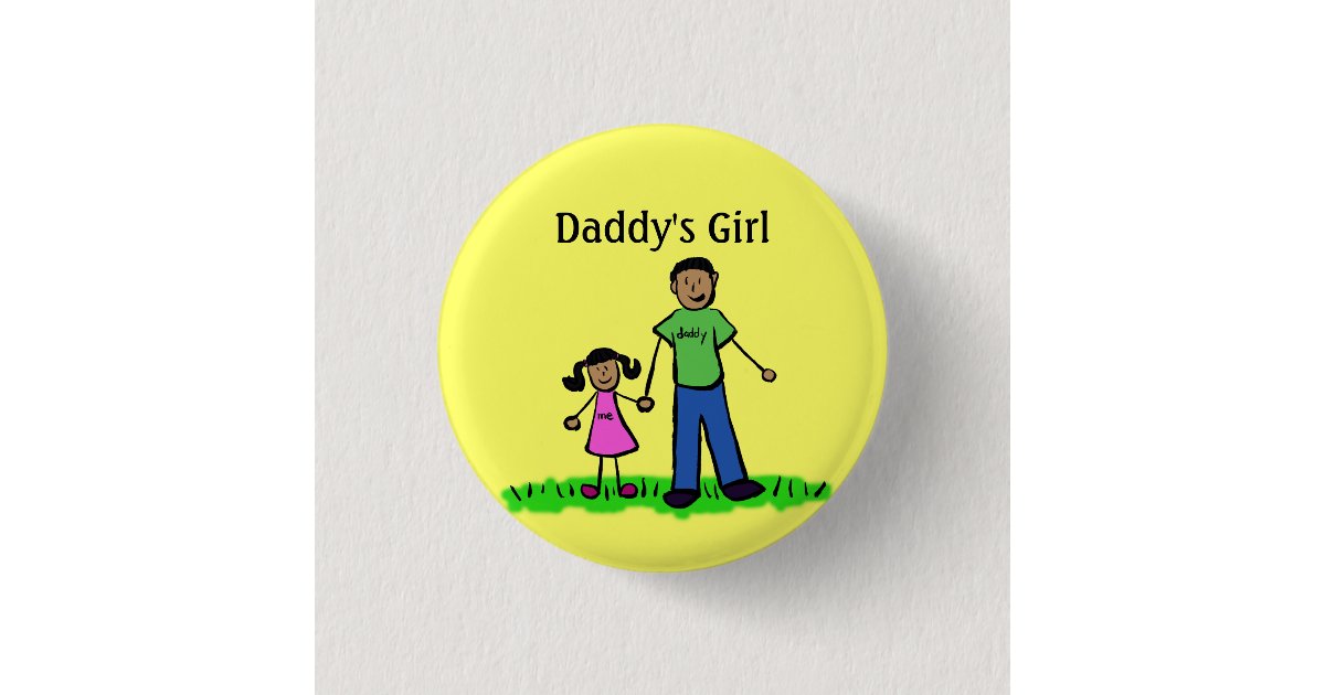Daddy's Girl Buttons Custom Family Pendant Pins | Zazzle