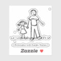 Daddy's Girl Custom Dad & Daughter Decal Stickers | Zazzle