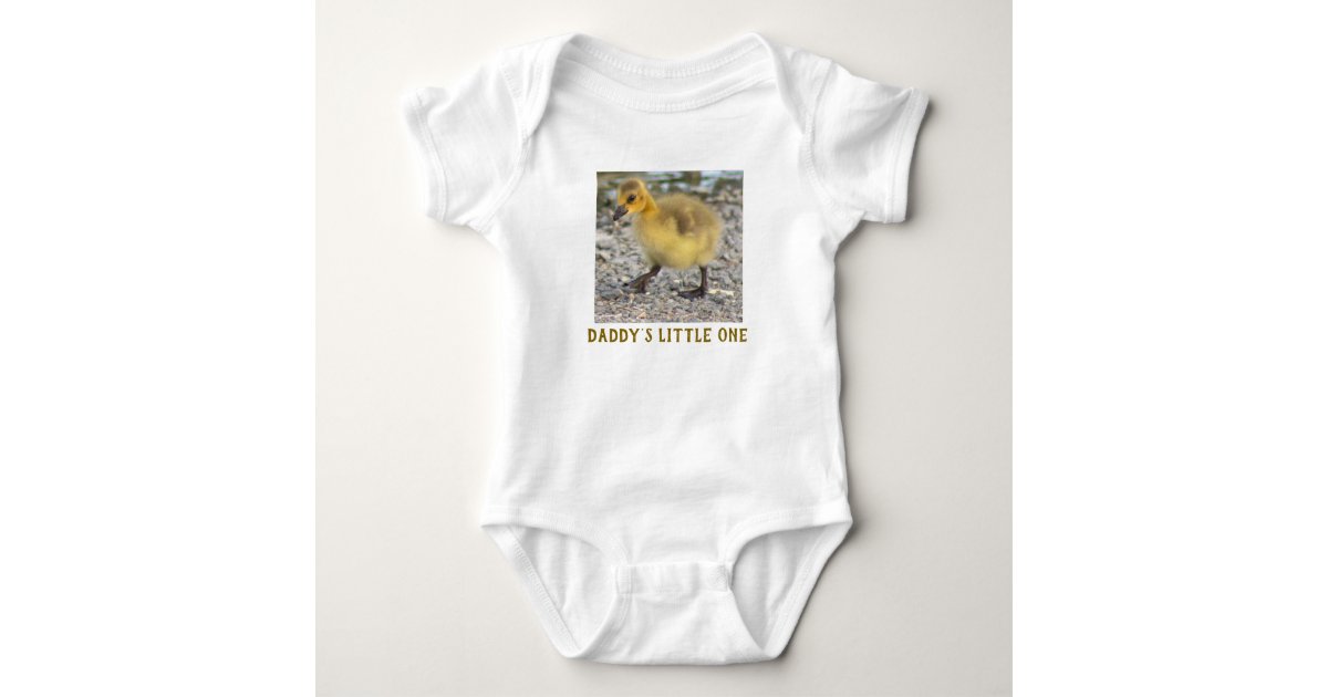 Daddy's Little One Gosling Baby Bodysuit | Zazzle