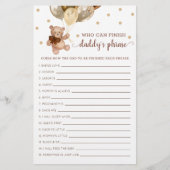 Daddy's Phrase Game Baby Shower Teddy Bear | Zazzle