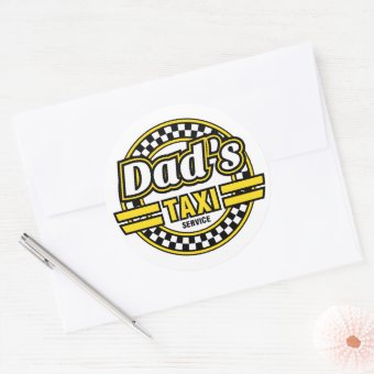 Dad's Taxi Service - Funny Stickers for Dad's Car | Zazzle