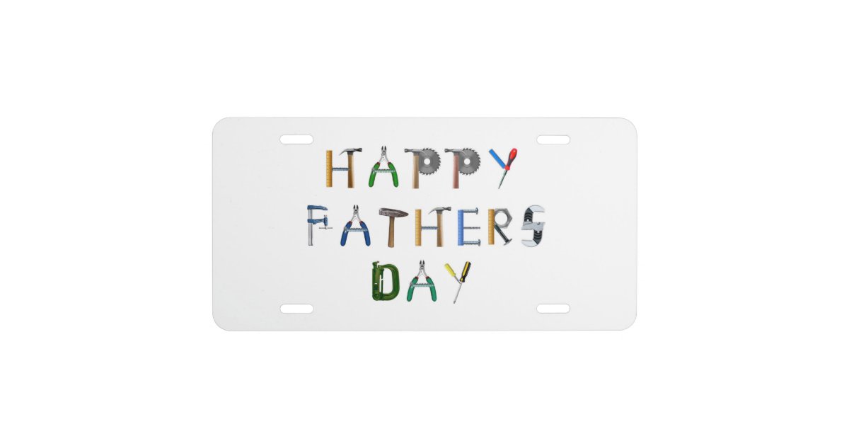 Dad's Tools License Plate | Zazzle