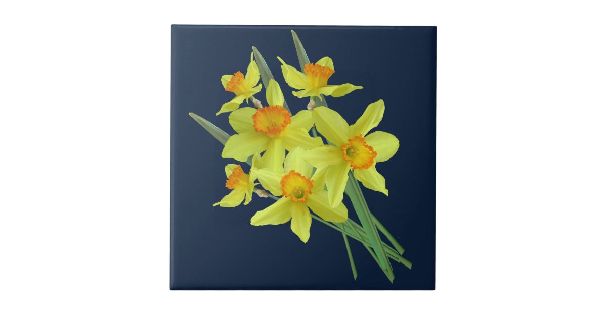 DAFFODIL CERAMIC TILE | Zazzle