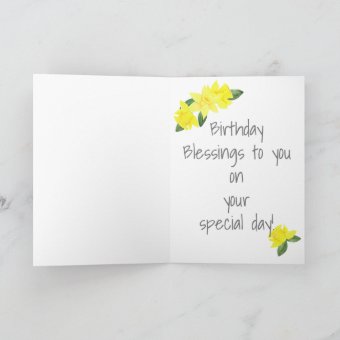 Daffodil Watercolor Birthday Card | Zazzle