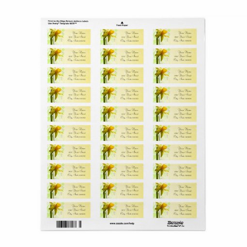 Daffodil Wedding Yellow Spring Label | Zazzle