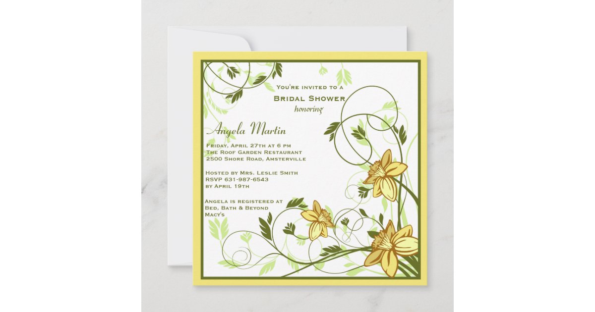 Daffodills Invitation | Zazzle