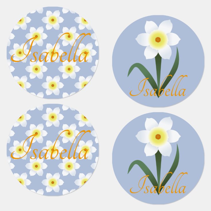 Daffodils Kids' Labels | Zazzle