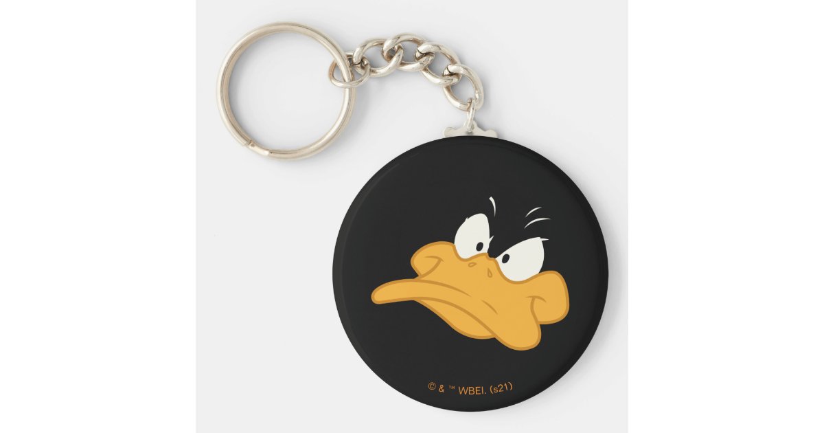 DAFFY DUCK™ Angry Face Keychain | Zazzle