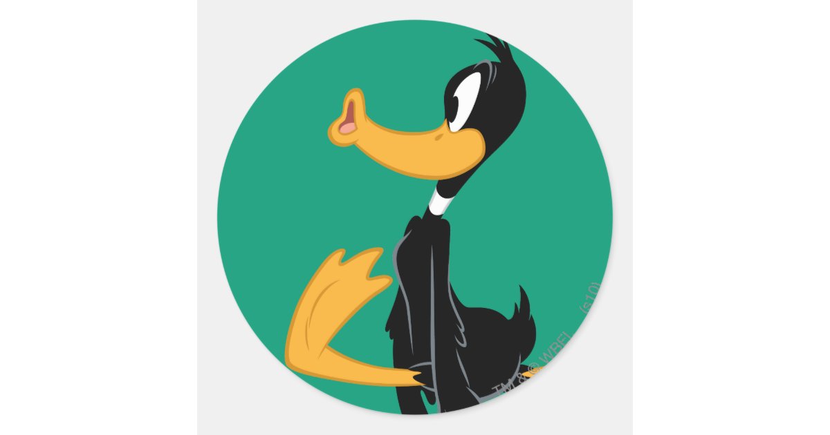 DAFFY DUCK™ Being Crazy Classic Round Sticker | Zazzle