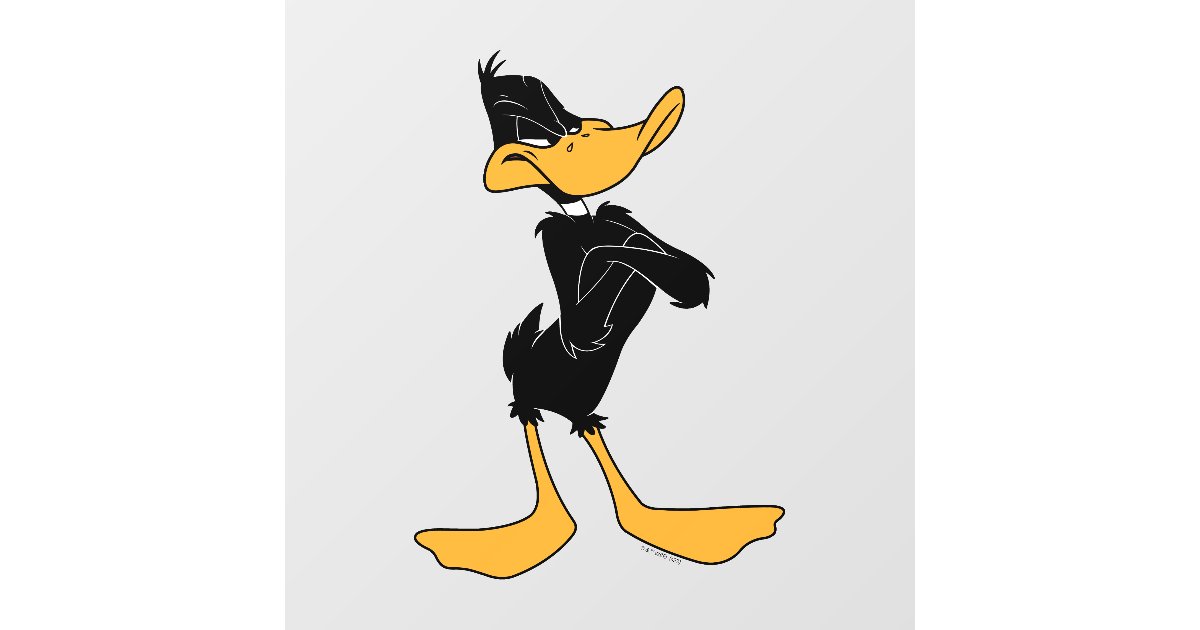 DAFFY DUCK™ with Arms Crossed Color Wall Decal | Zazzle