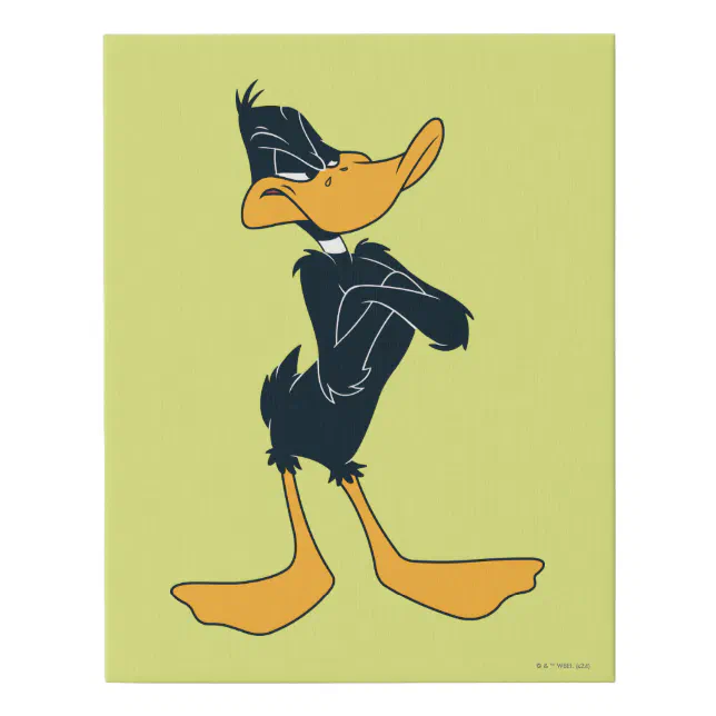 DAFFY DUCK™ with Arms Crossed Faux Canvas Print | Zazzle