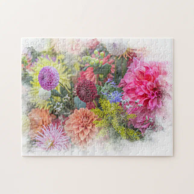 Dahlia Mania Gardener's Delight Jigsaw Puzzle | Zazzle