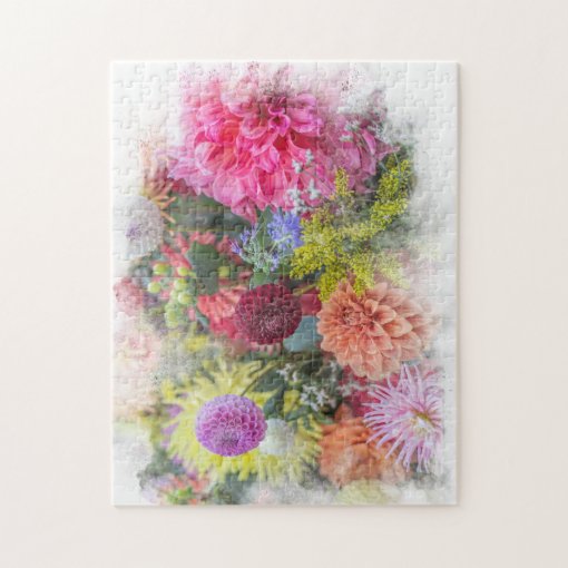 Dahlia Mania Gardener's Delight Jigsaw Puzzle | Zazzle