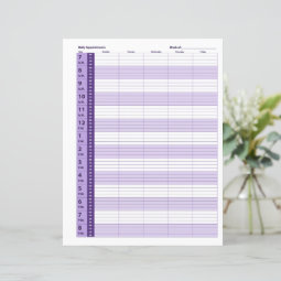 Daily Appointment Schedule | Purple | Zazzle