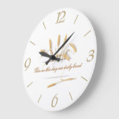 Daily bread large clock | Zazzle