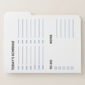 Daily & Hourly Schedule File Folder | Zazzle