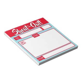 Daily kudos shout out employee recognition display notepad | Zazzle