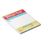 Daily kudos shout out employee recognition display notepad | Zazzle