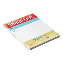Daily kudos shout out employee recognition display notepad | Zazzle