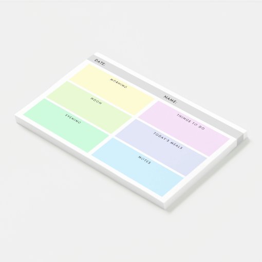 Daily Organizer - Pastels Post-it Notes | Zazzle