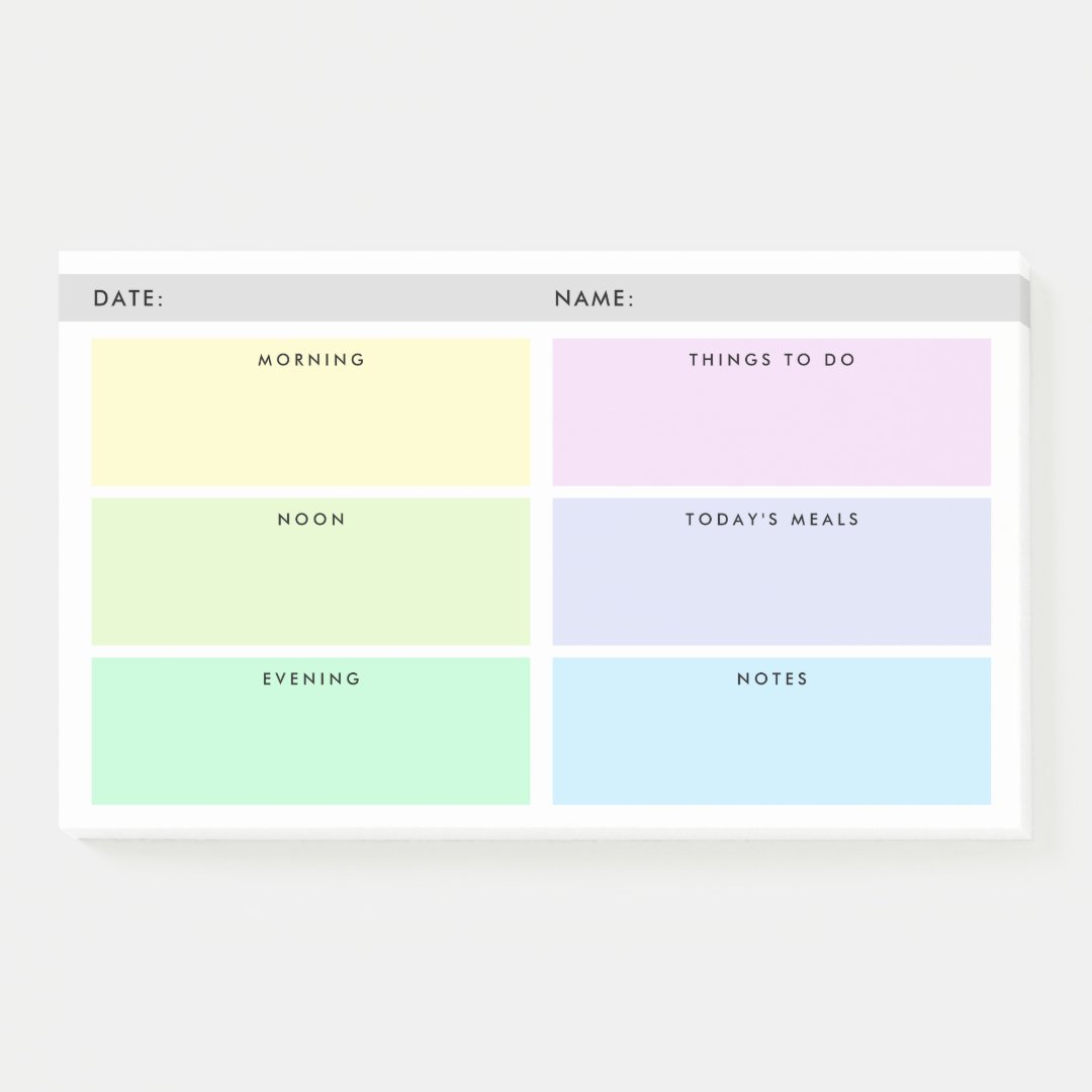 Daily Organizer - Pastels Post-it Notes | Zazzle