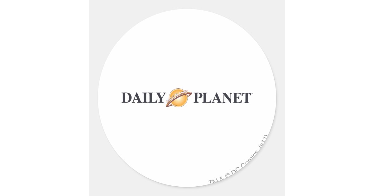 Daily Planet Logo Classic Round Sticker | Zazzle