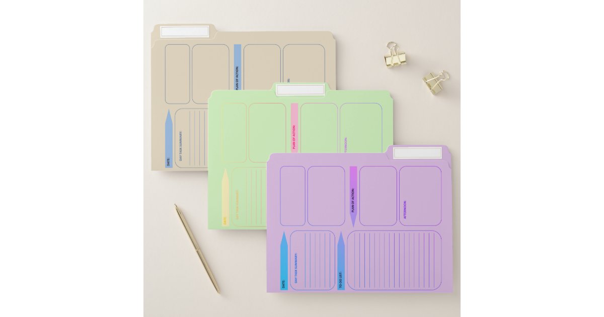 Daily Planner File Folder | Zazzle