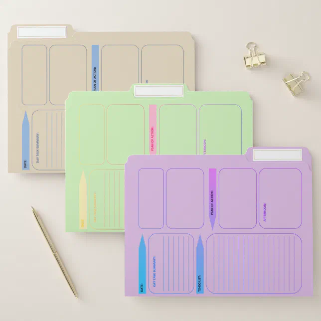 Daily Planner File Folder | Zazzle